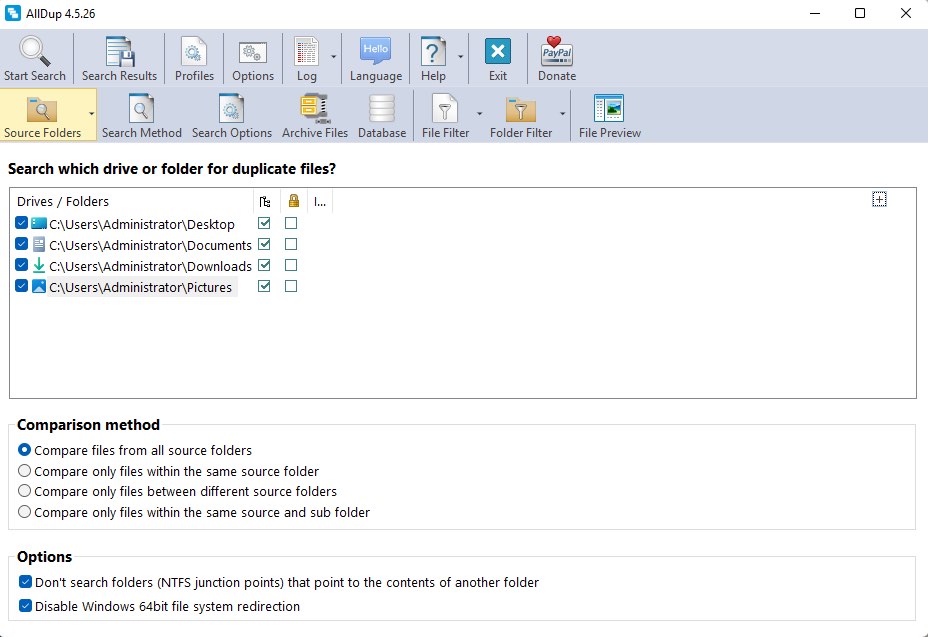 AllDup Duplicate File Finder Review, Tutorial and Alternative